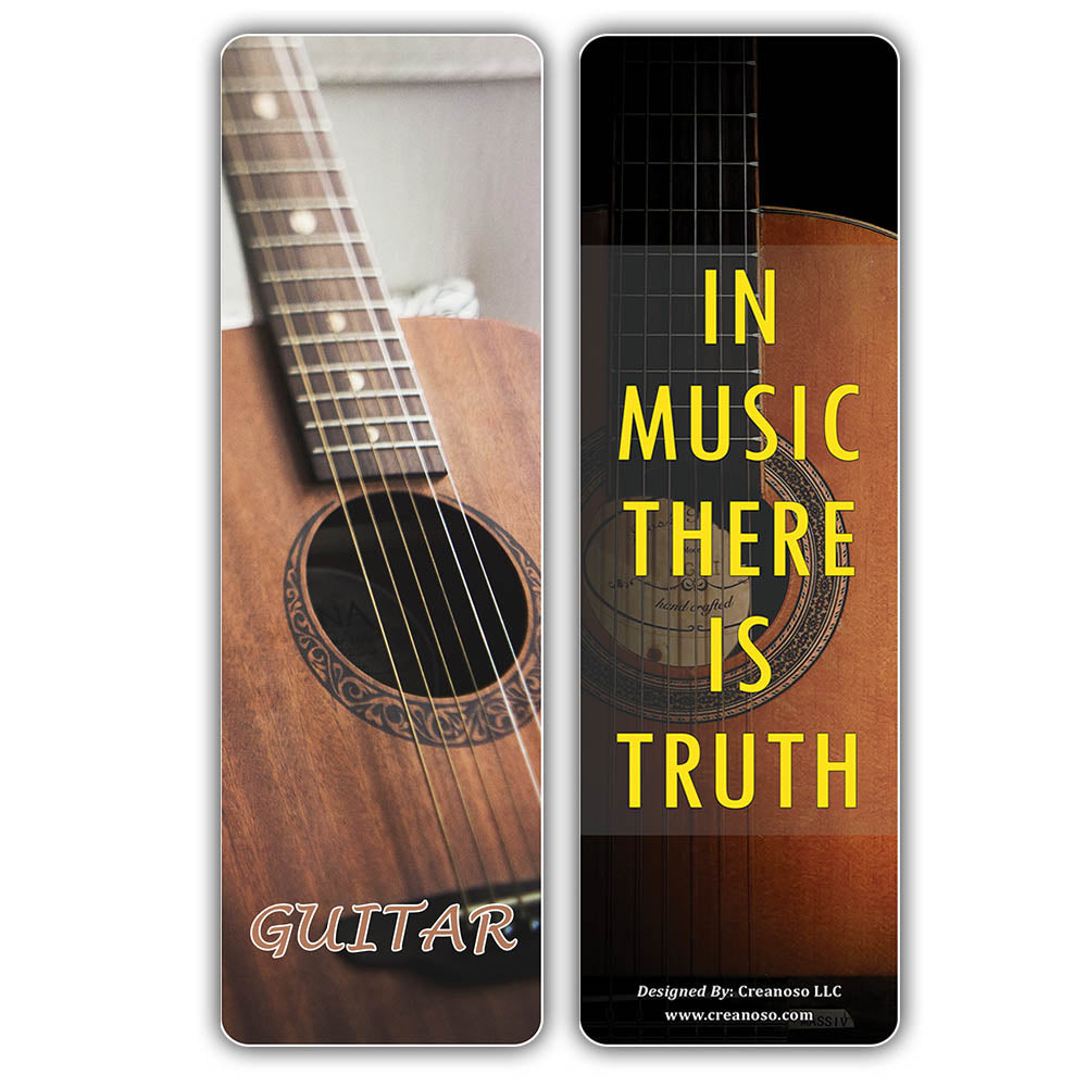 Creanoso Musical Instruments Bookmarks - Cool and Unique Musician Gift