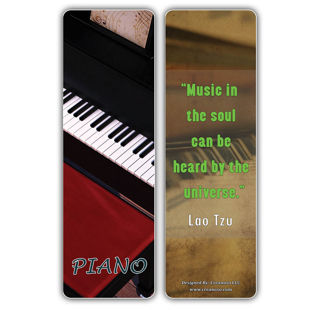 Creanoso Musical Instruments Bookmarks - Cool and Unique Musician Gift