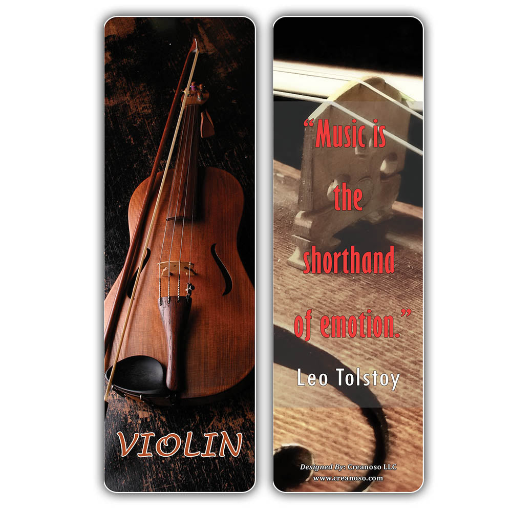 Creanoso Musical Instruments Bookmarks - Cool and Unique Musician Gift