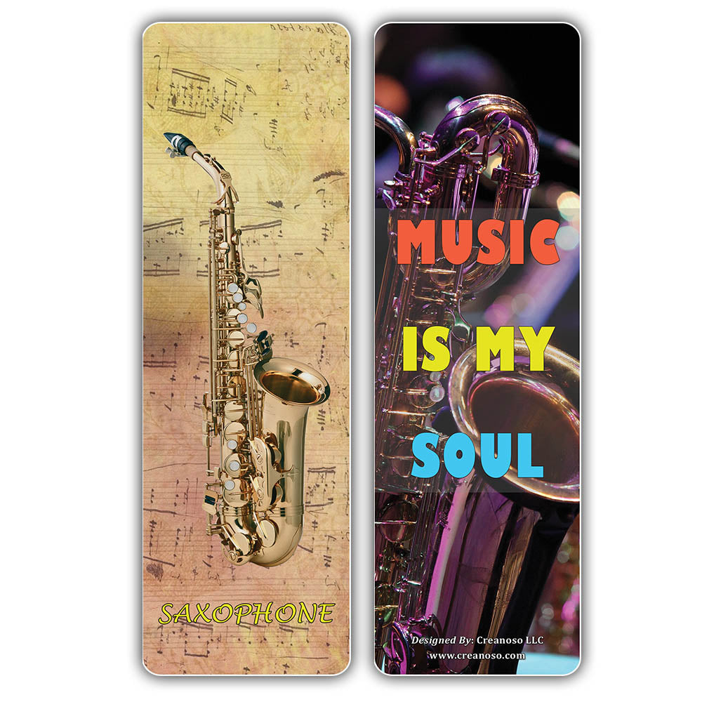 Creanoso Musical Instruments Bookmarks - Cool and Unique Musician Gift
