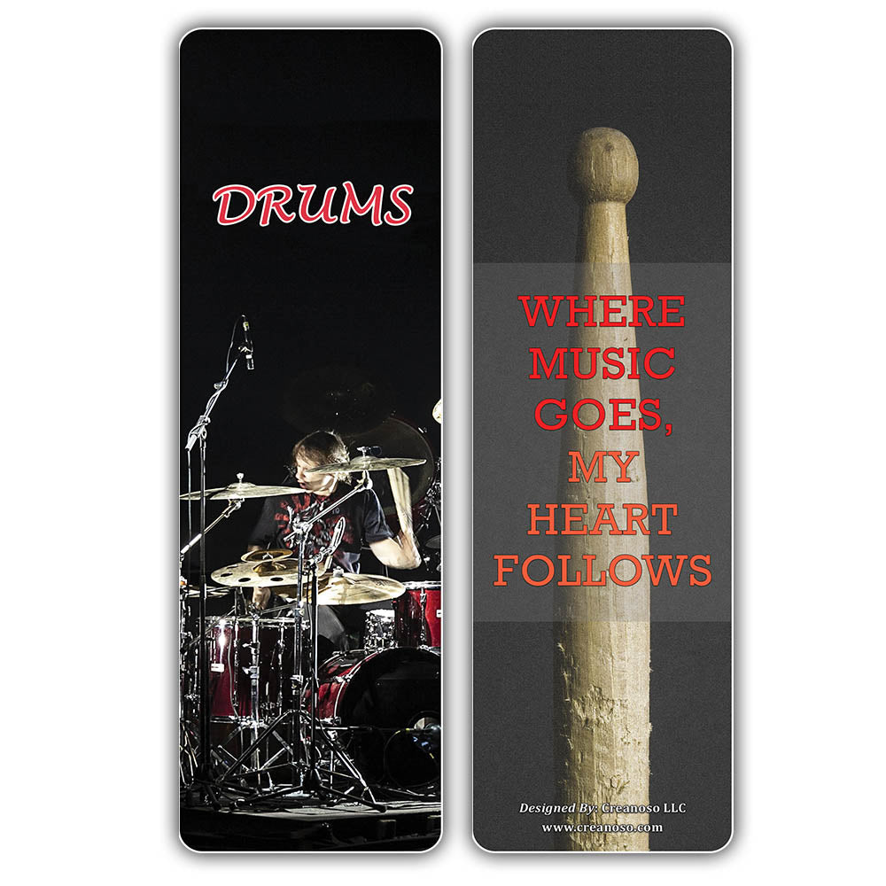 Creanoso Musical Instruments Bookmarks - Cool and Unique Musician Gift