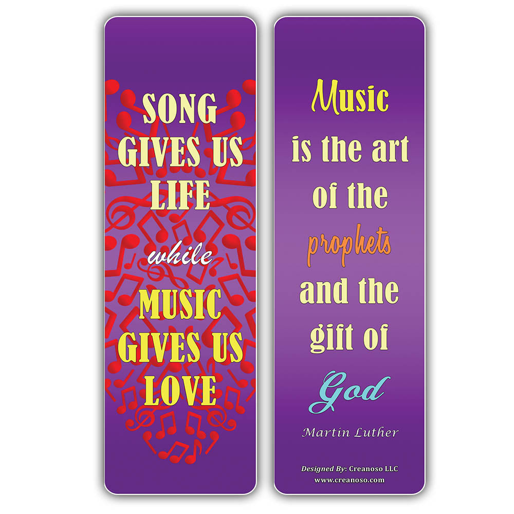 Creanoso Inspiring Music Sayings Bookmarks Series 4 ÃƒÂ¢Ã¢â€šÂ¬Ã¢â‚¬Å“