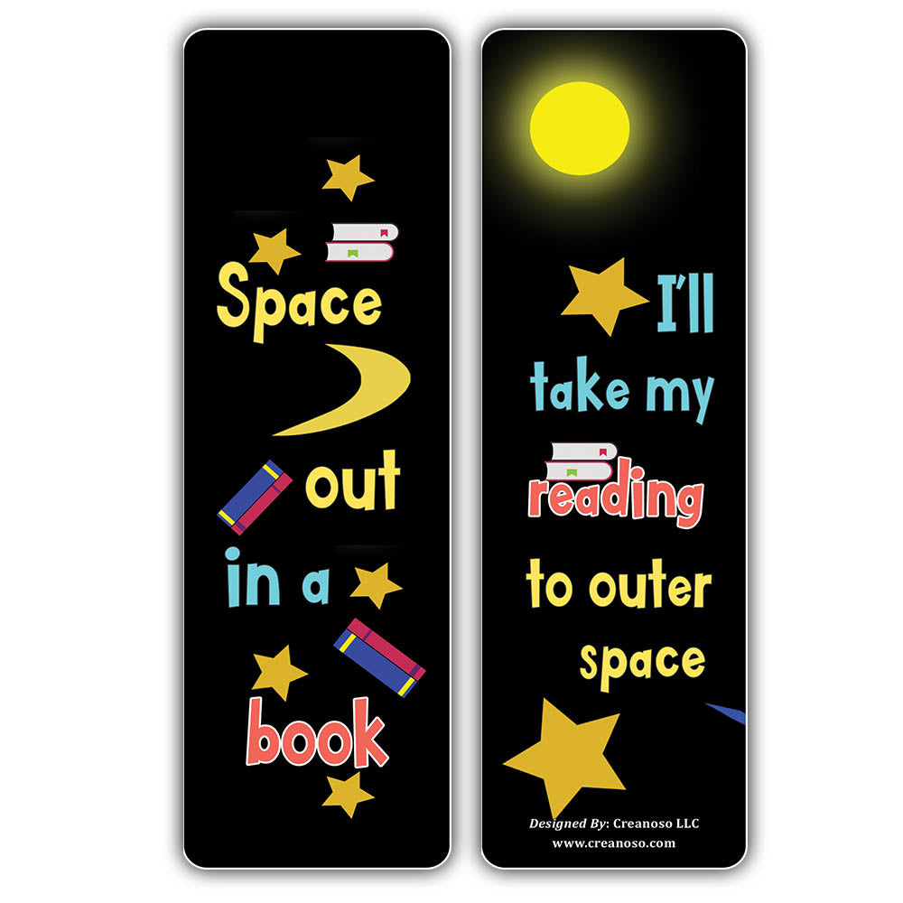 Creanoso Inspirational Reading Sayings Outer Space Bookmarks ÃƒÂ¢Ã¢â€š