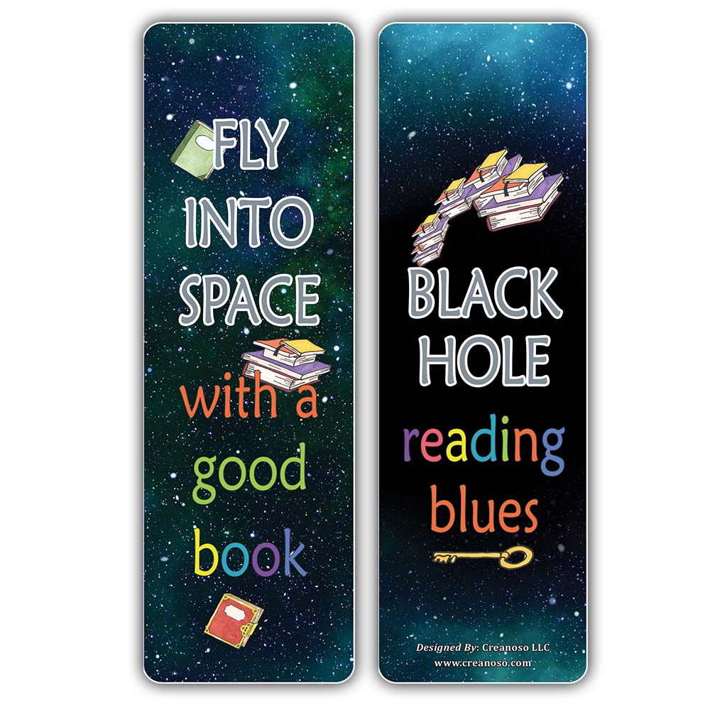 Creanoso Inspirational Reading Sayings Outer Space Bookmarks ÃƒÂ¢Ã¢â€š