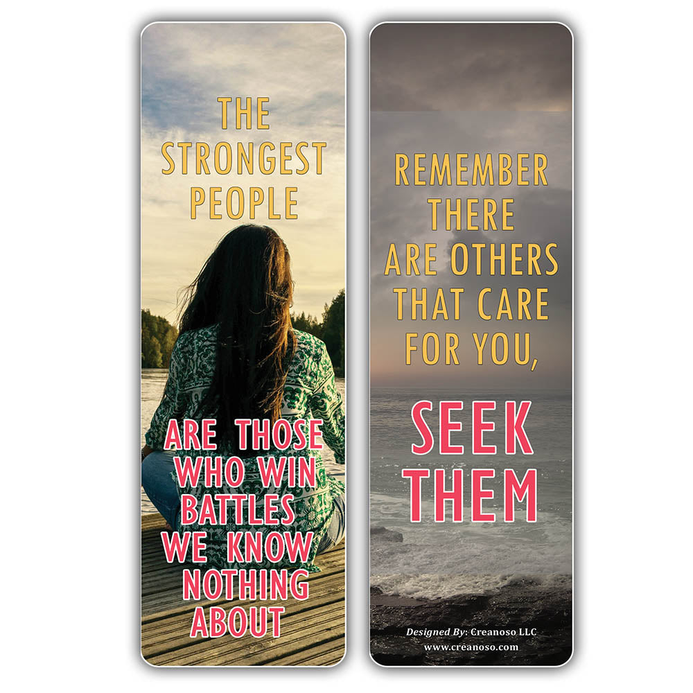 Creanoso Mental Health Awareness Bookmarks - Cool and Unique Book Clip