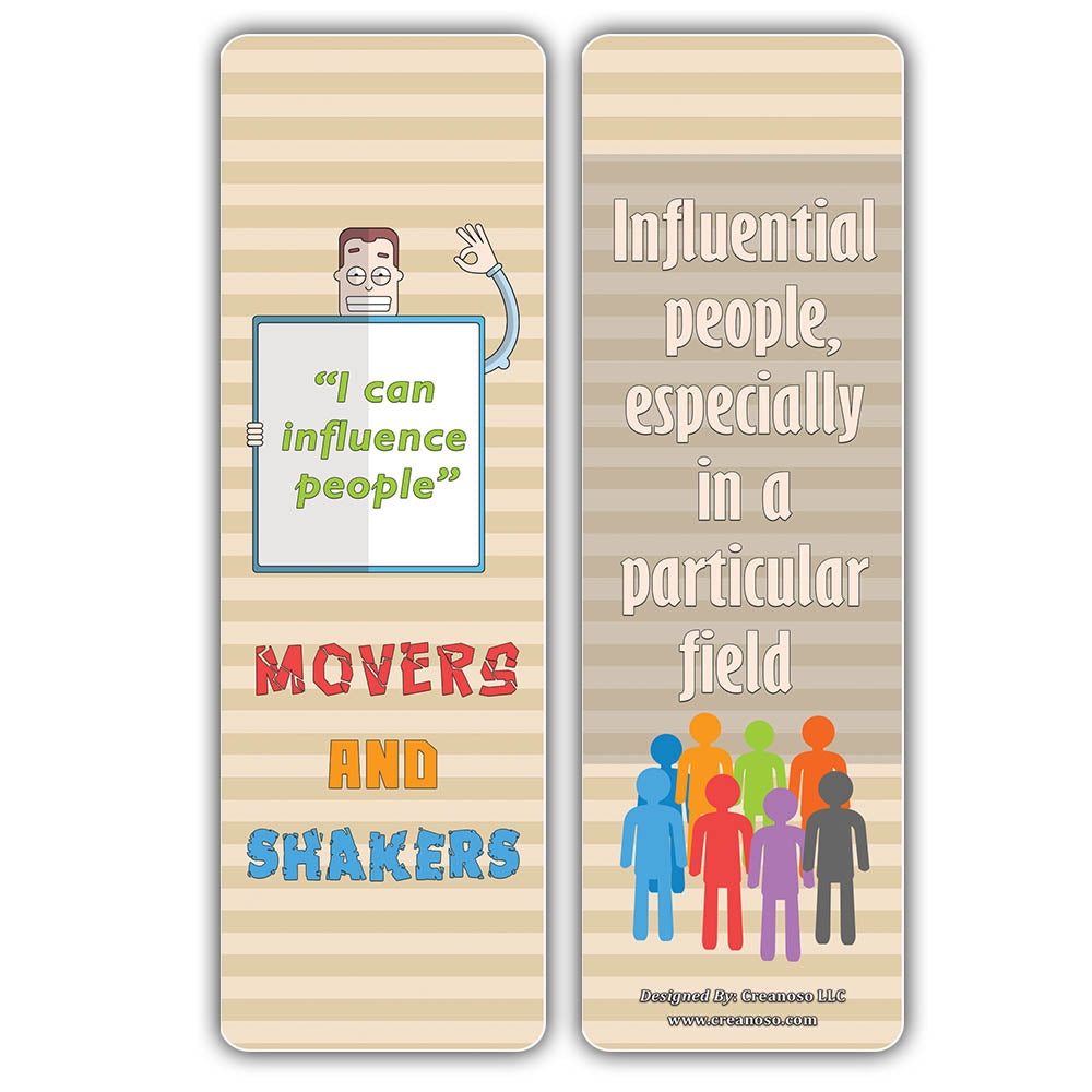Creanoso Leadership Idioms Bookmarks - Cool Unique Book Clippers for L