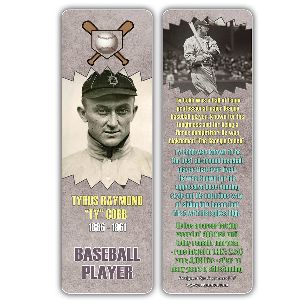 Creanoso Famous Historical Americans Athletes Facts Bookmarks ÃƒÂ¢Ã¢â€