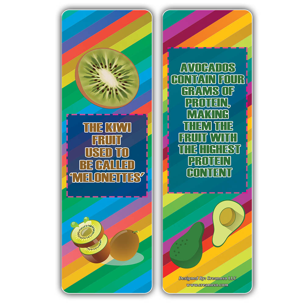 Creanoso Fruits Facts Bookmarks for Kids Series 2 ÃƒÂ¢Ã¢â€šÂ¬Ã¢â‚¬Å“ U