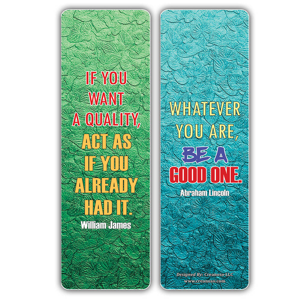 Creanoso Successful Leadership Inspirational Quotes Bookmark Cards - S