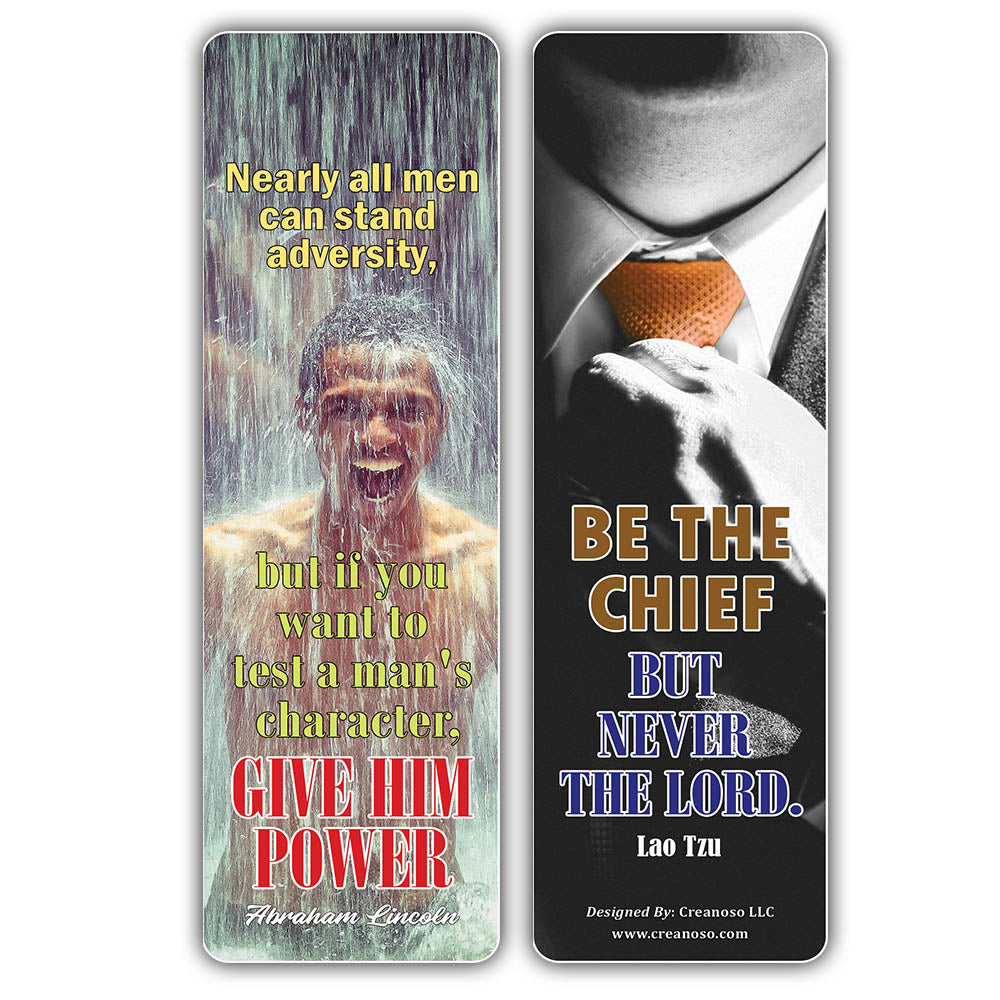 Creanoso Successful Leadership Inspirational Quotes Bookmark Cards - S