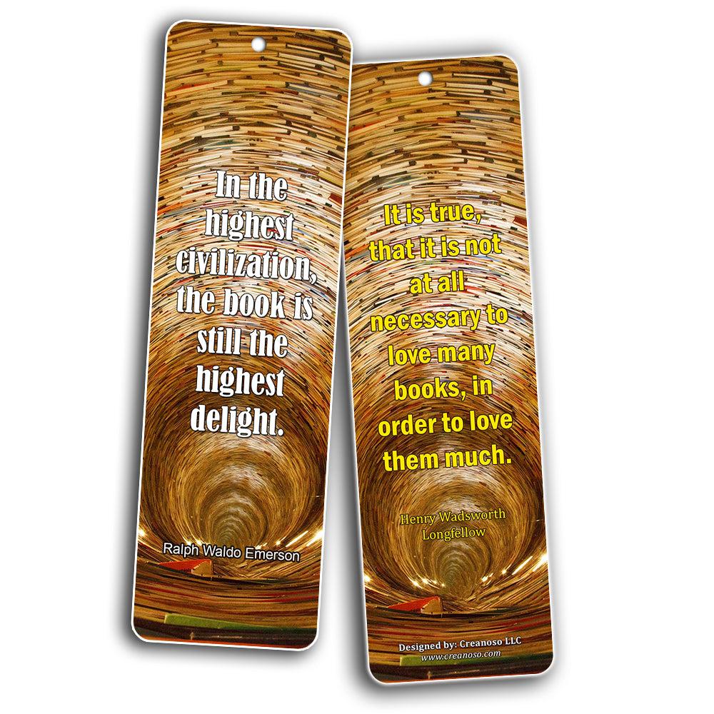 Creanoso Inspirational Avid Reader Reading Literary Quotes Bookmarks Ã