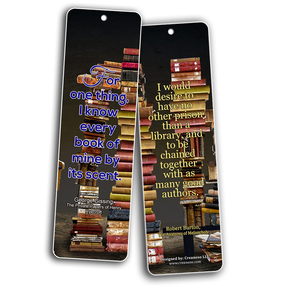Creanoso Inspirational Avid Reader Reading Literary Quotes Bookmarks Ã