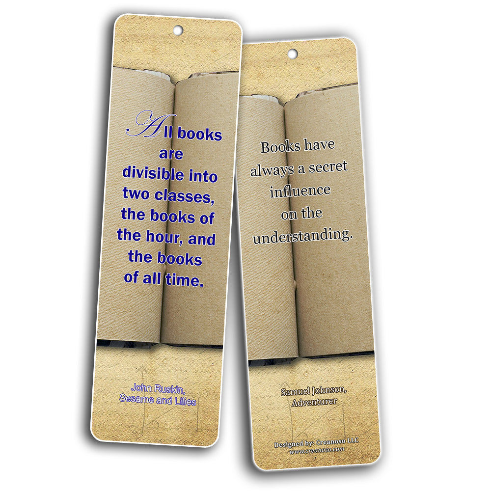 Creanoso Inspirational Avid Reader Reading Literary Quotes Bookmarks Ã