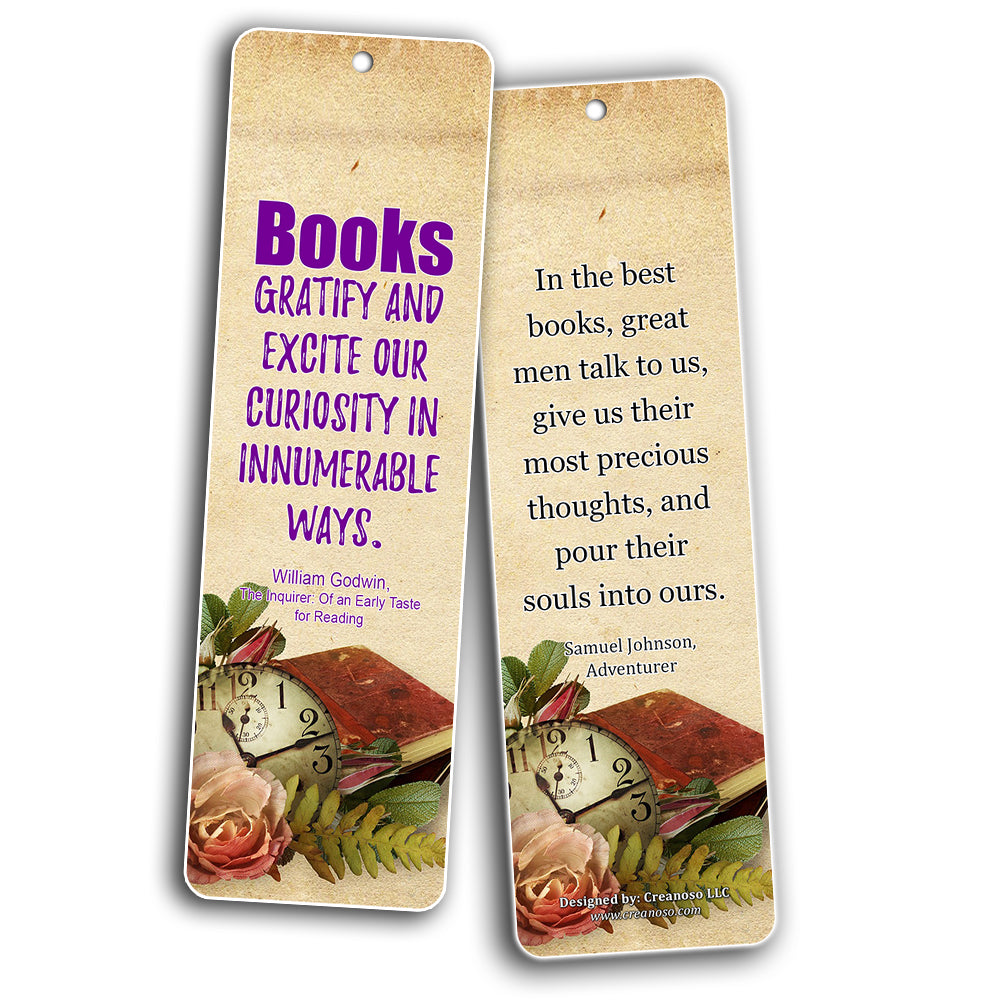 Creanoso Inspirational Avid Reader Reading Literary Quotes Bookmarks Ã