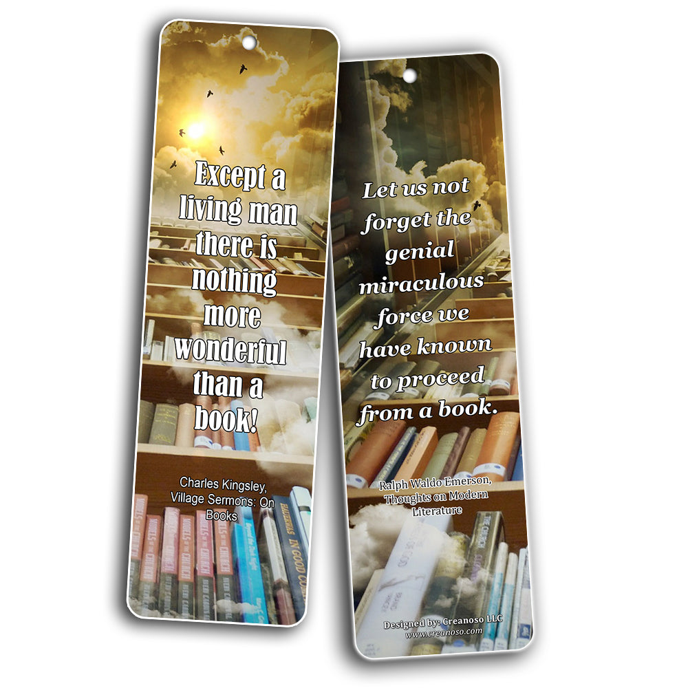 Creanoso Inspirational Avid Reader Reading Literary Quotes Bookmarks Ã
