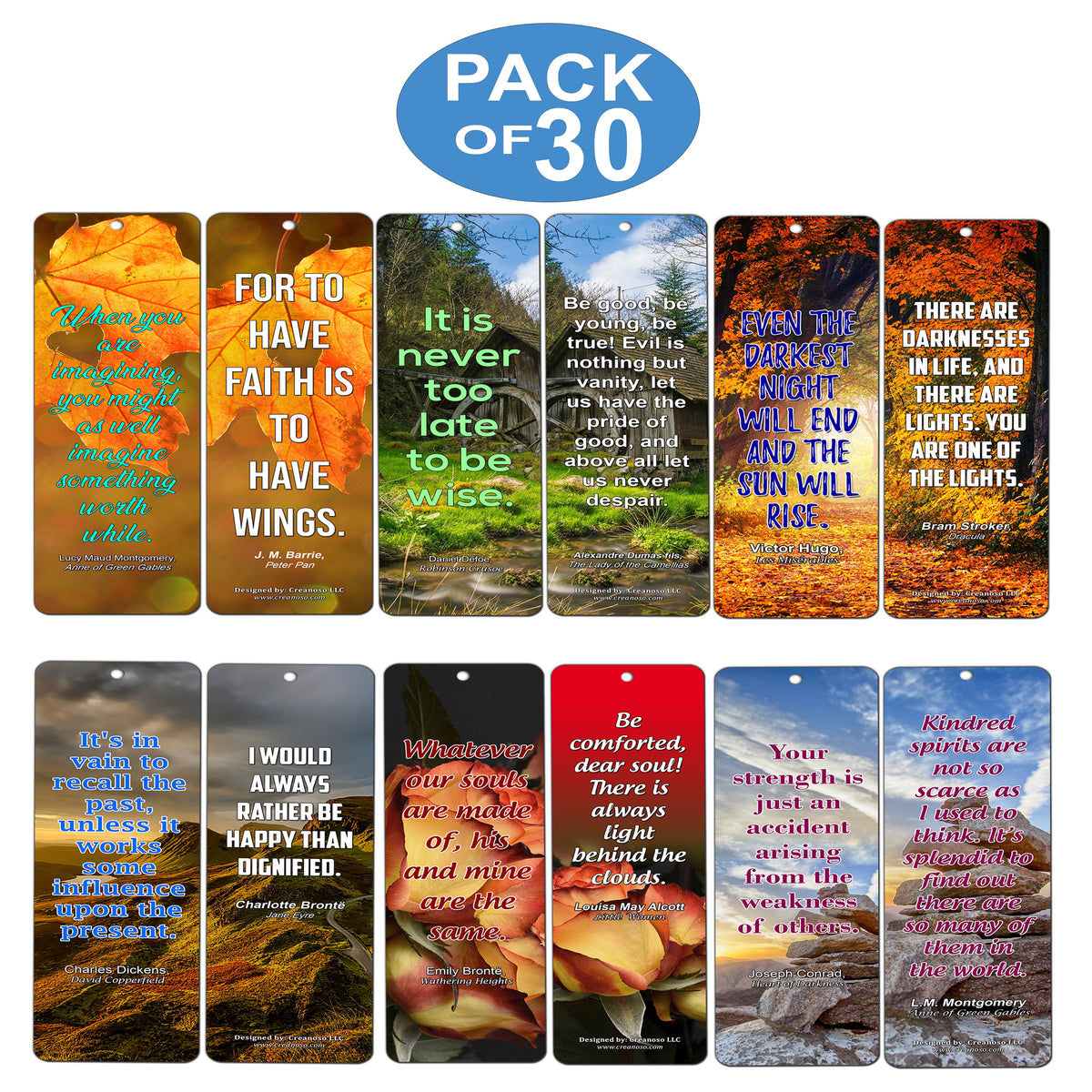 Classic Book Quotes Bookmarks Series 3 Awesome Bookmarks for Men, Wome ...