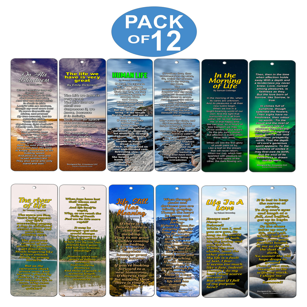 Famous Classical Short Poems Bookmarks Series 3 Life – Creanoso