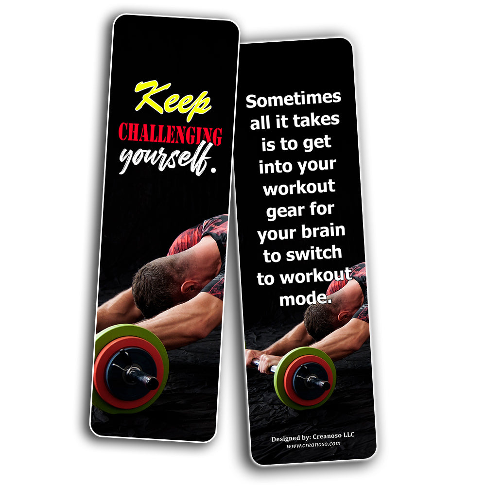Motivational Healthy Fitness Workout Bookmarks – Creanoso