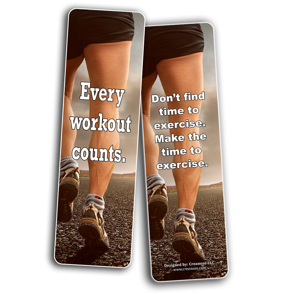 Motivational Healthy Fitness Workout Bookmarks – Creanoso