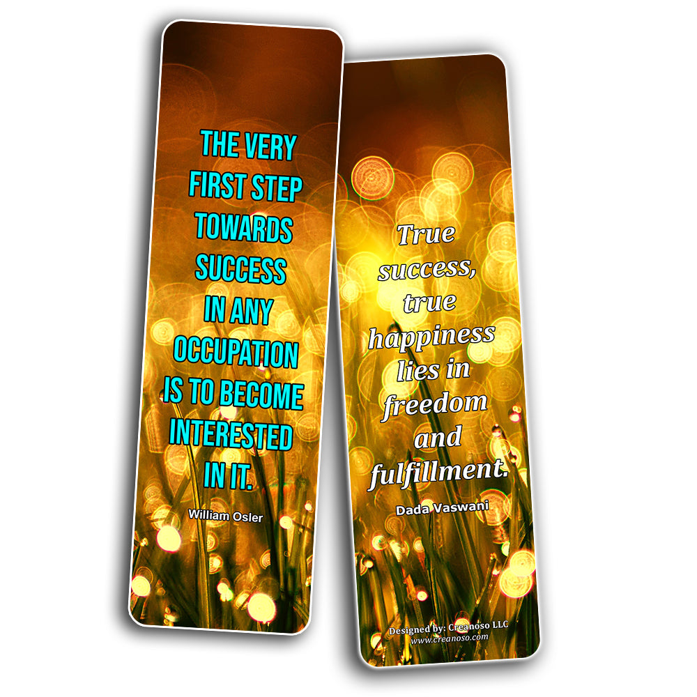 Brilliant Quotes To Inspire Success Bookmarks – Creanoso