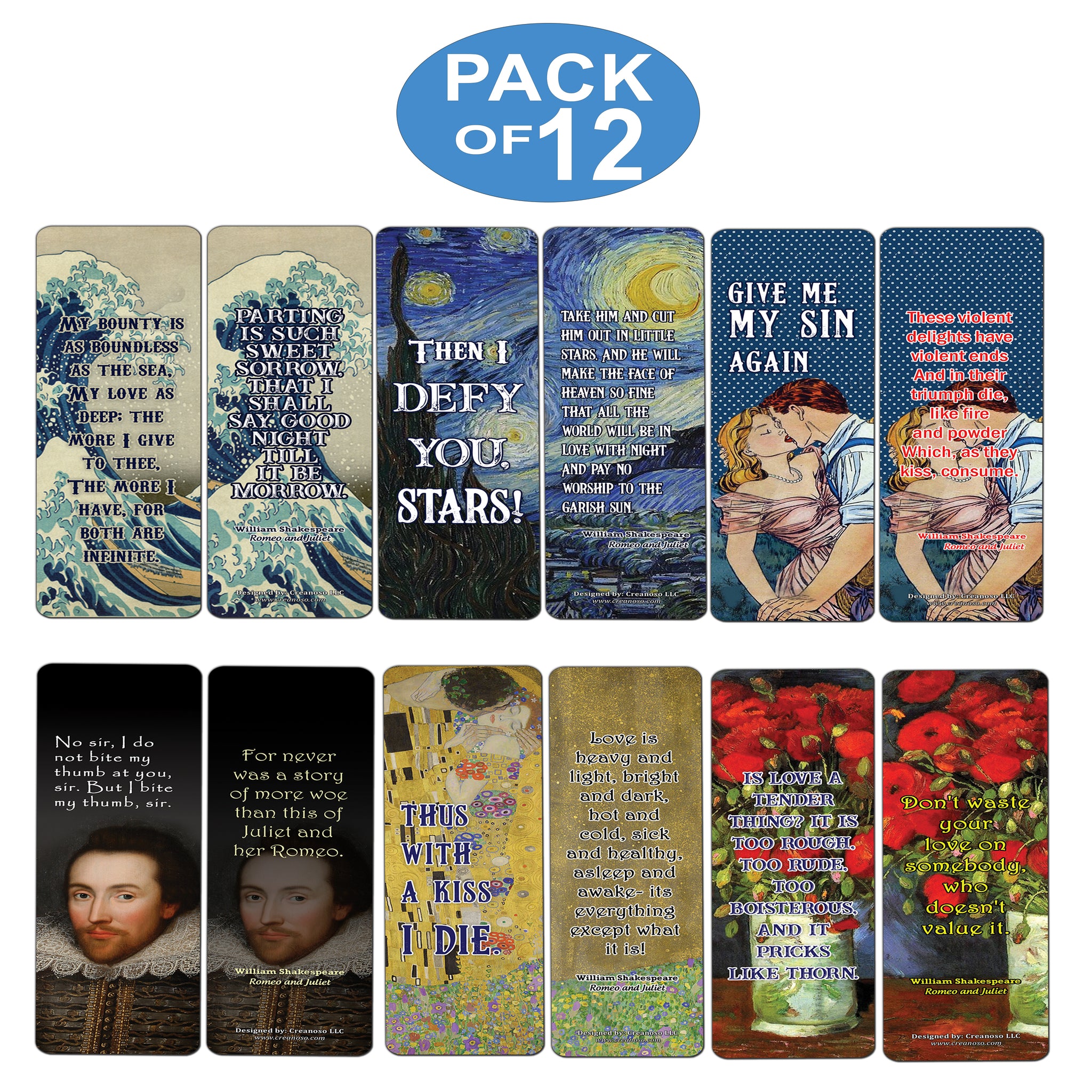 Romeo And Juliet Shakespeare Bookmarks – Creanoso