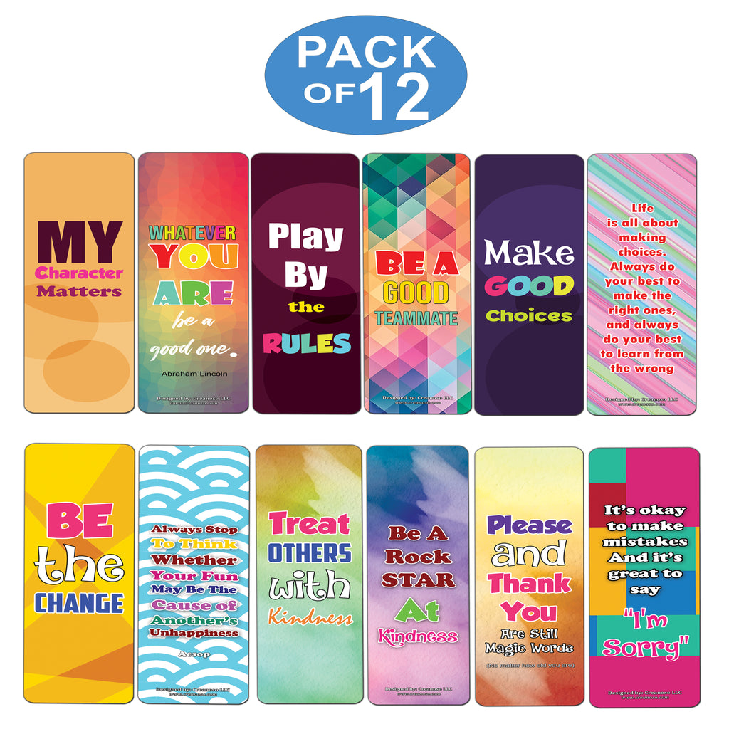 Creanoso Good Character Bookmarks ÃƒÂ¢Ã¢â€šÂ¬Ã¢â‚¬Å“ Premium Gift Bulk