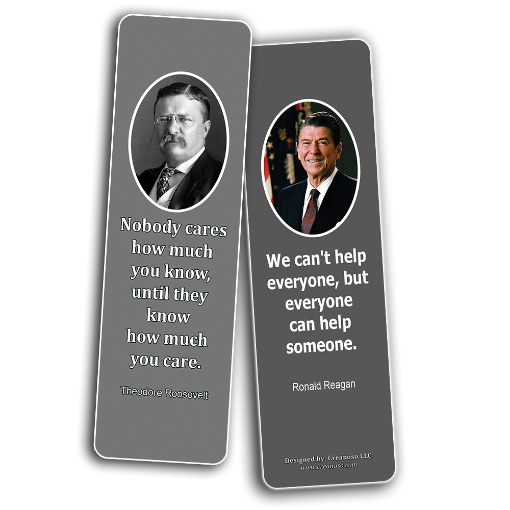 Creanoso President Quotes Bookmarks Premium Designs Bulk Assorted Book