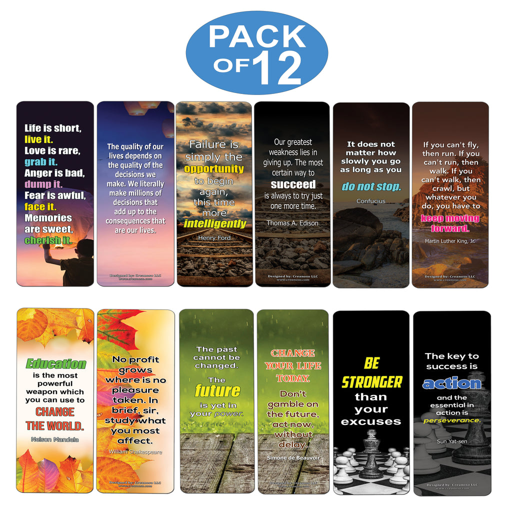 Powerful Motivational Quotes for Students Bookmarks – Creanoso