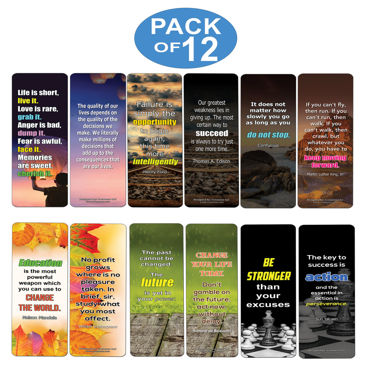 Powerful Motivational Quotes for Students Bookmarks – Creanoso