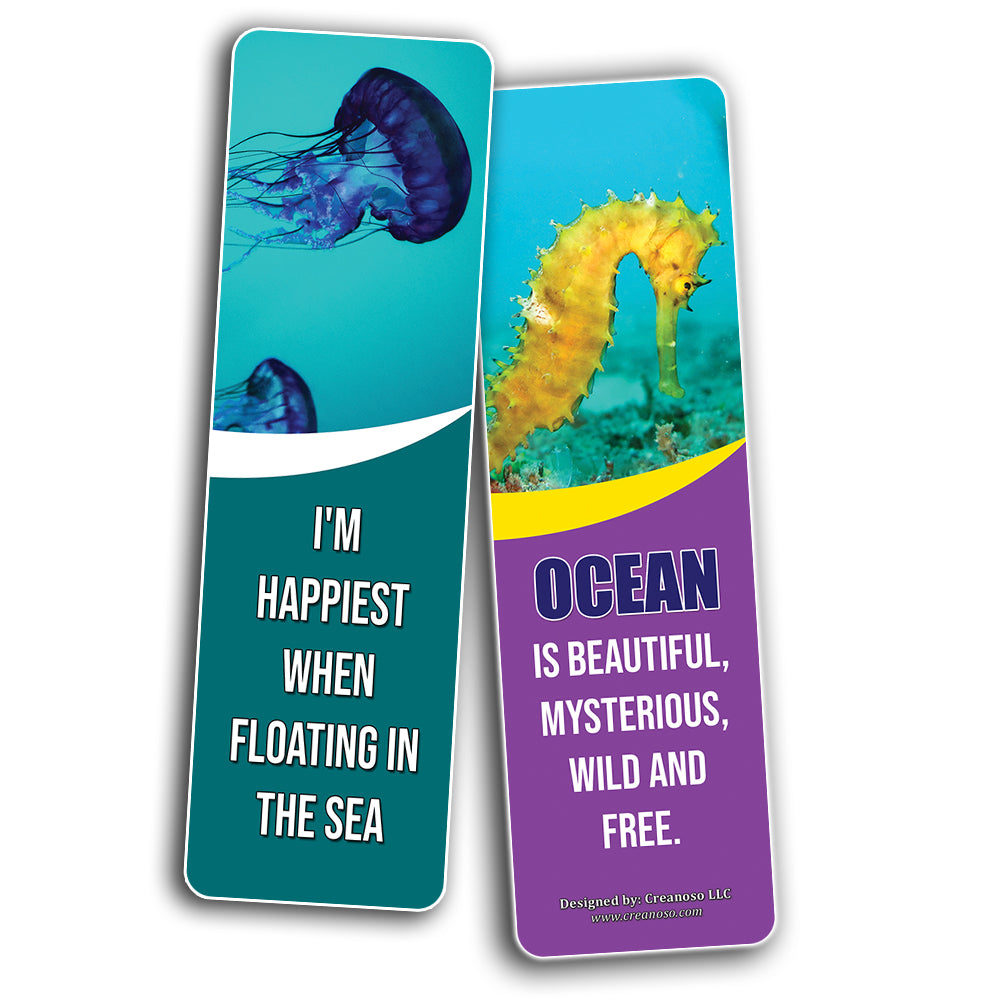 Creanoso Ocean Animals Kids Bookmarks Sea Animal Theme Reading Bookmar