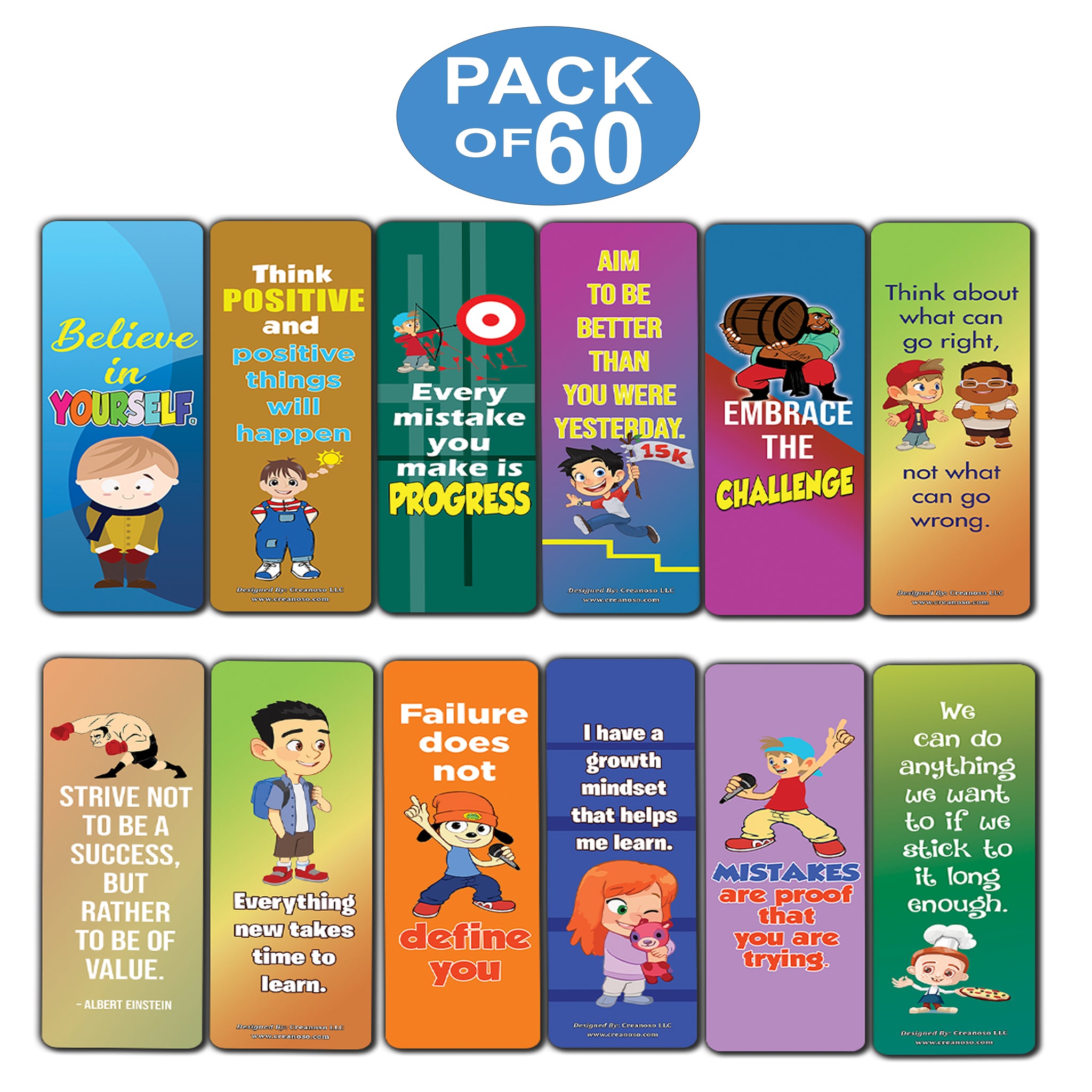 Inspirational Quotes for Kids That Promote Growth Mindset Bookmarks (6 ...