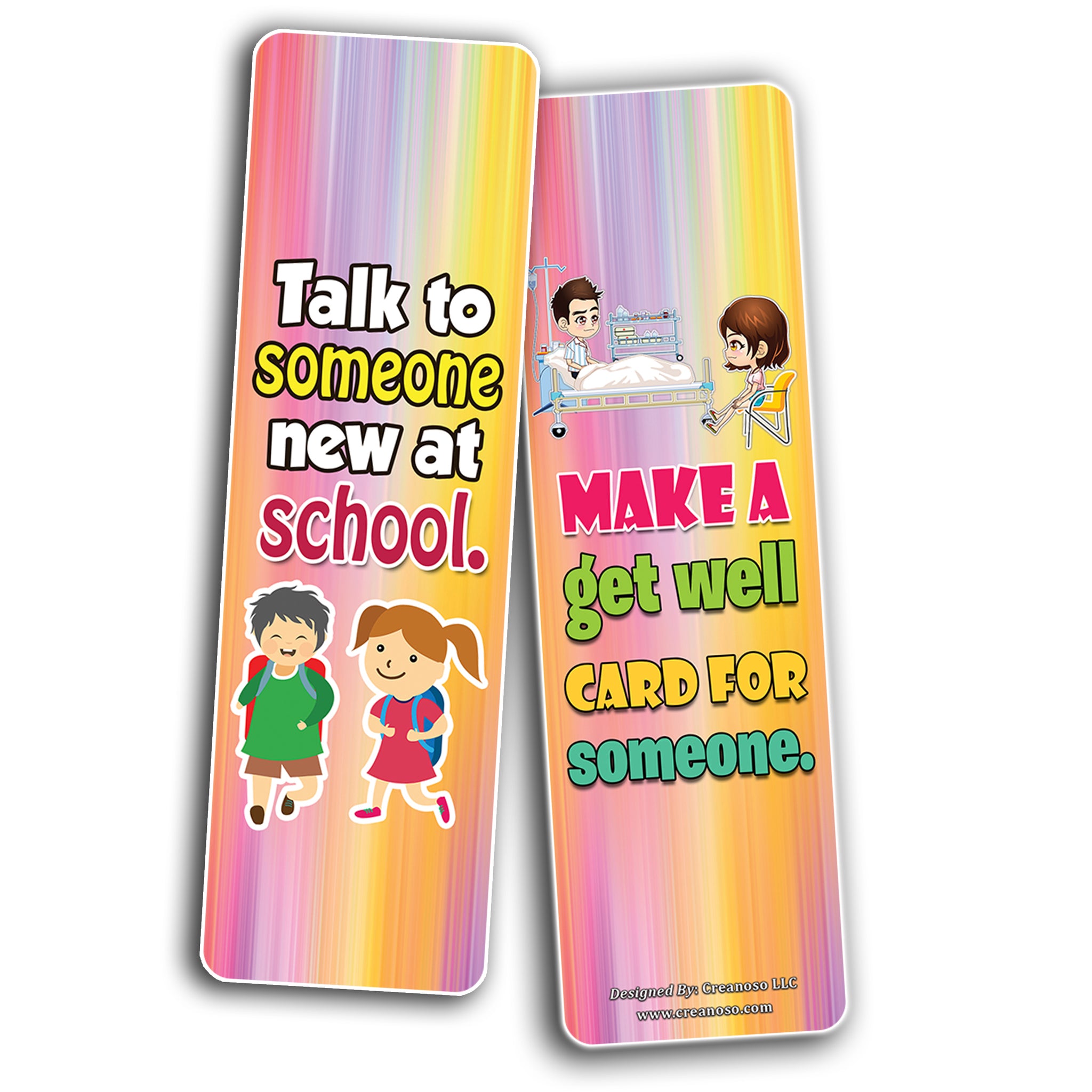 Creanoso 12 Ways to show Kindness Bookmarks for Kids (12-Pack) â€“ Pre