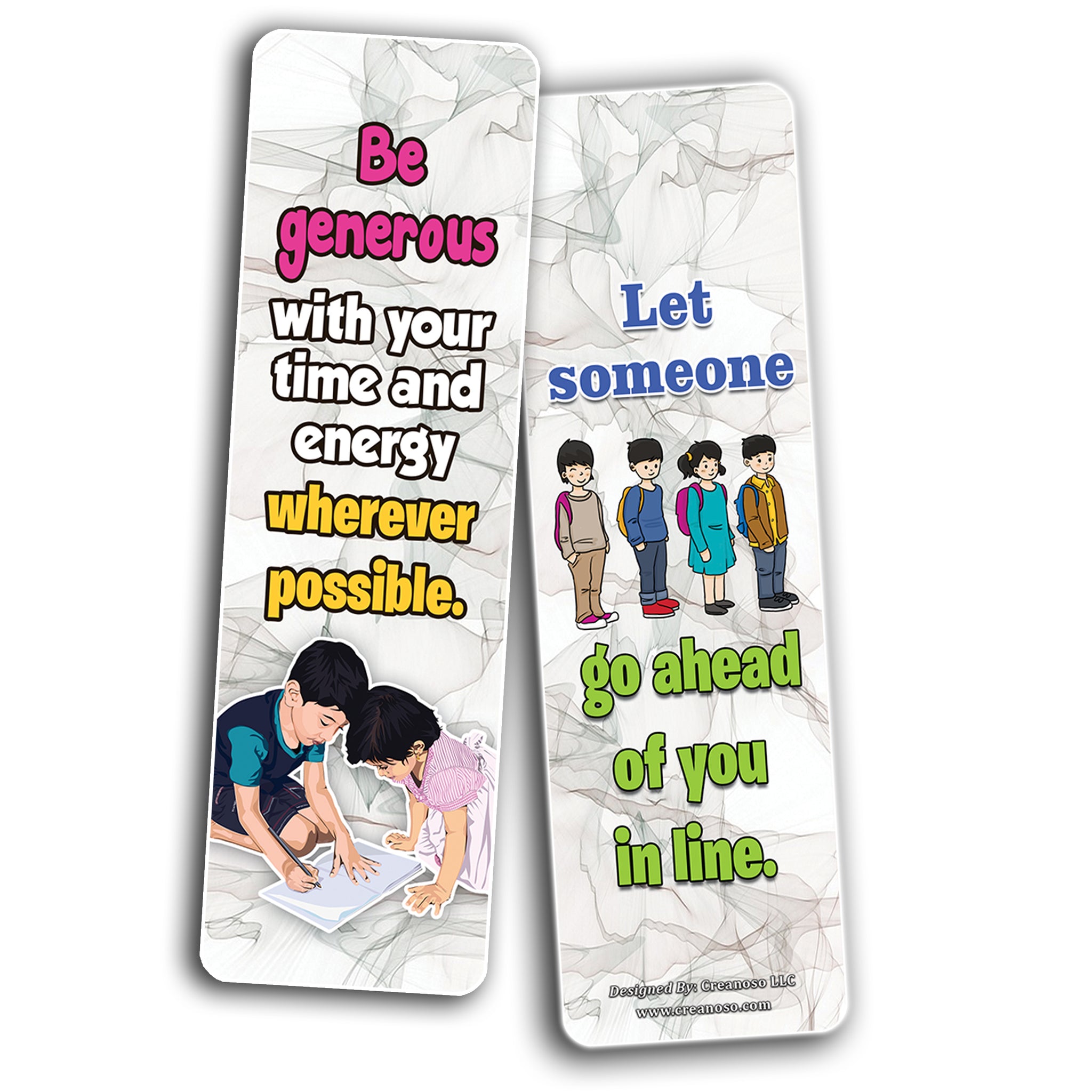 Creanoso 12 Ways to show Kindness Bookmarks for Children (60-Pack) - G
