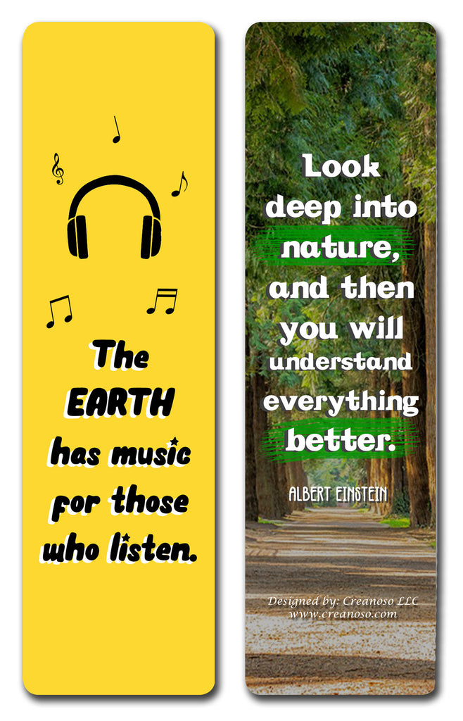 Creanoso Inspirational Travel & Nature Quotes Bookmarks - Inspiring Sa