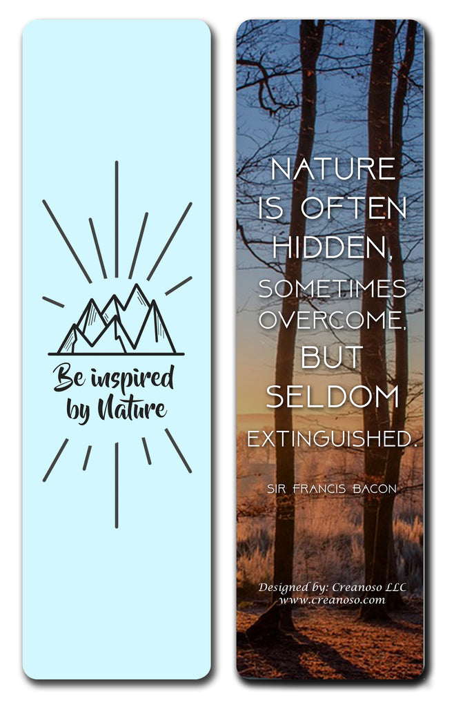 Creanoso Inspirational Travel & Nature Quotes Bookmarks - Inspiring Sa