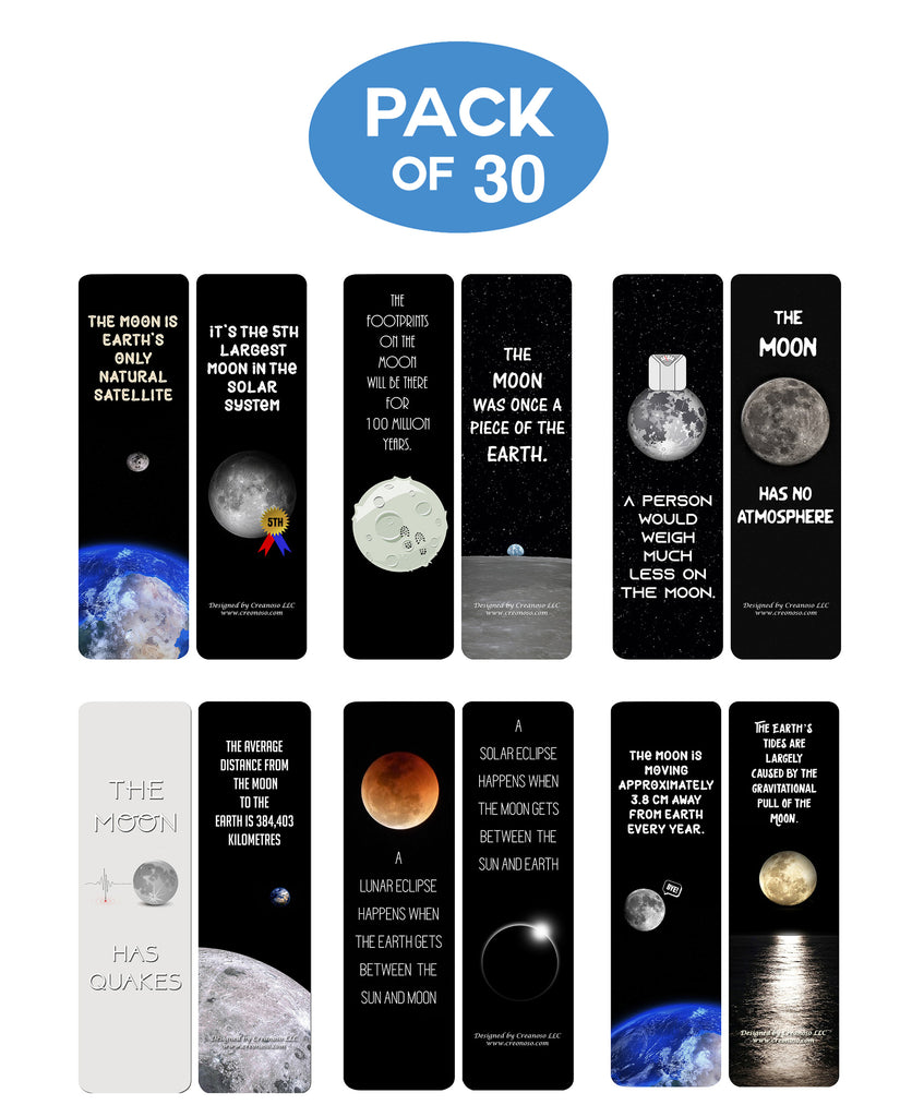 Creanoso Fun Facts about Space Bookmarks - Awesome Stocking Stuffers