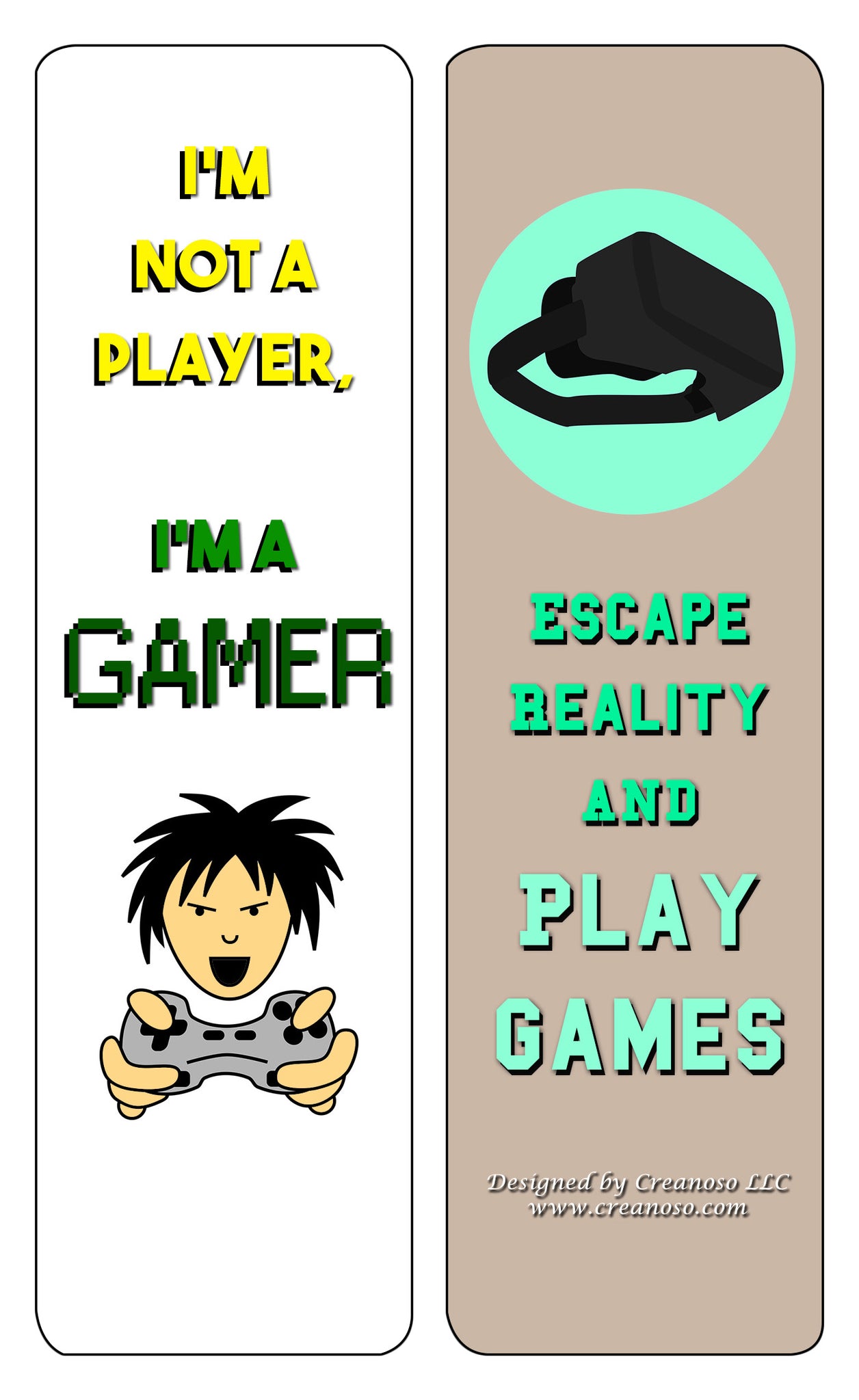 Creanoso Gamer Bookmarks (30-Pack) - Perfect Gift for Video Game Fans