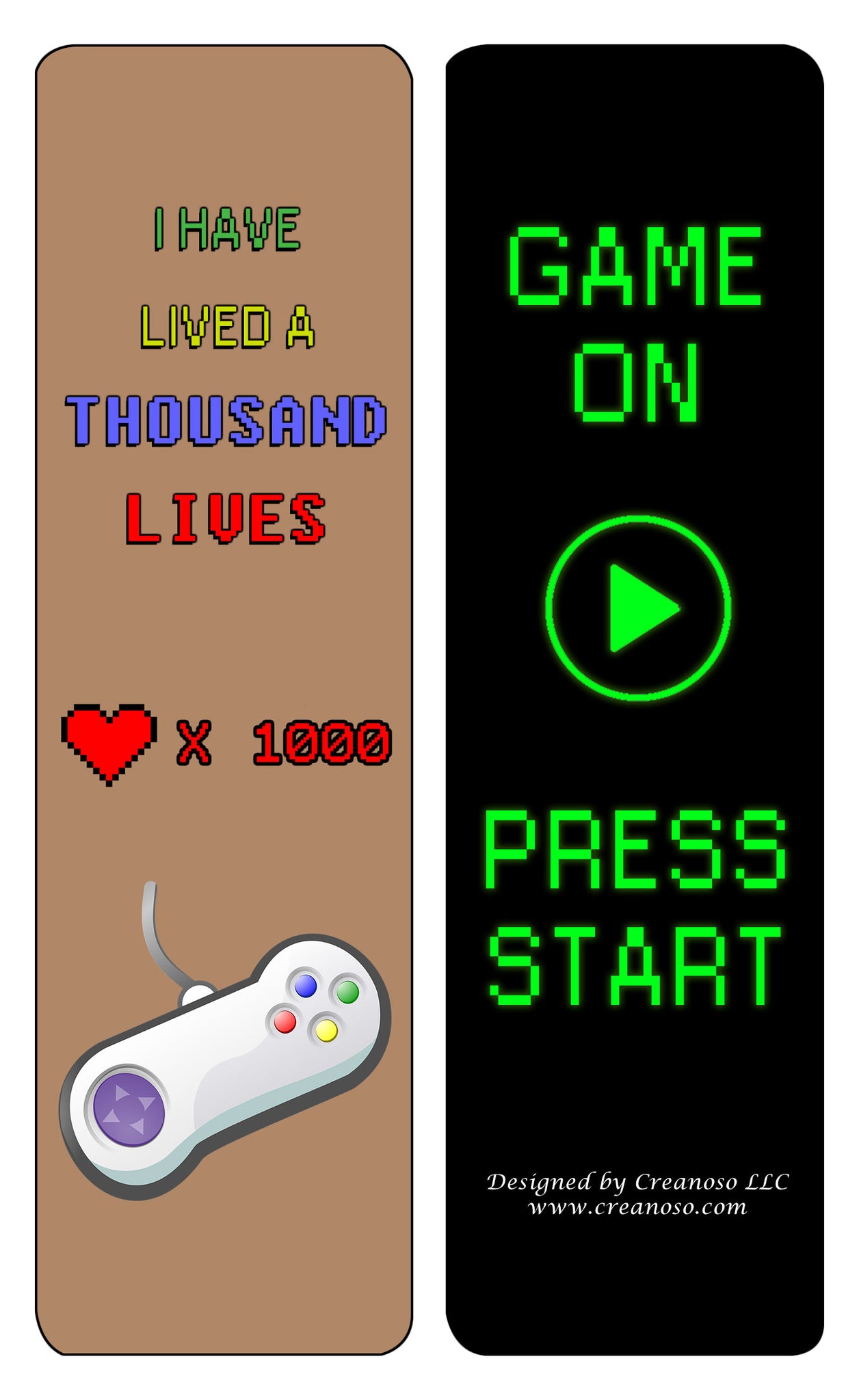 Creanoso Gamer Bookmarks (30-Pack) - Perfect Gift for Video Game Fans