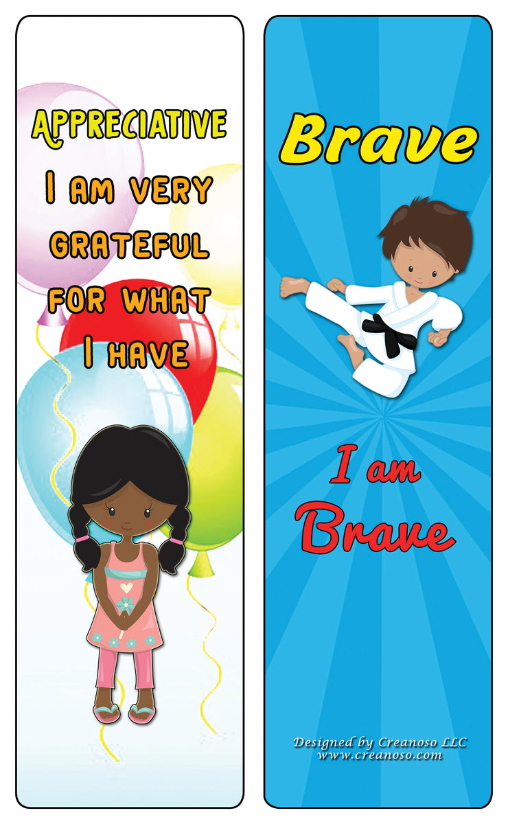 Positive Affirmation Cards Powerful Character Traits Bookmarks Series ...
