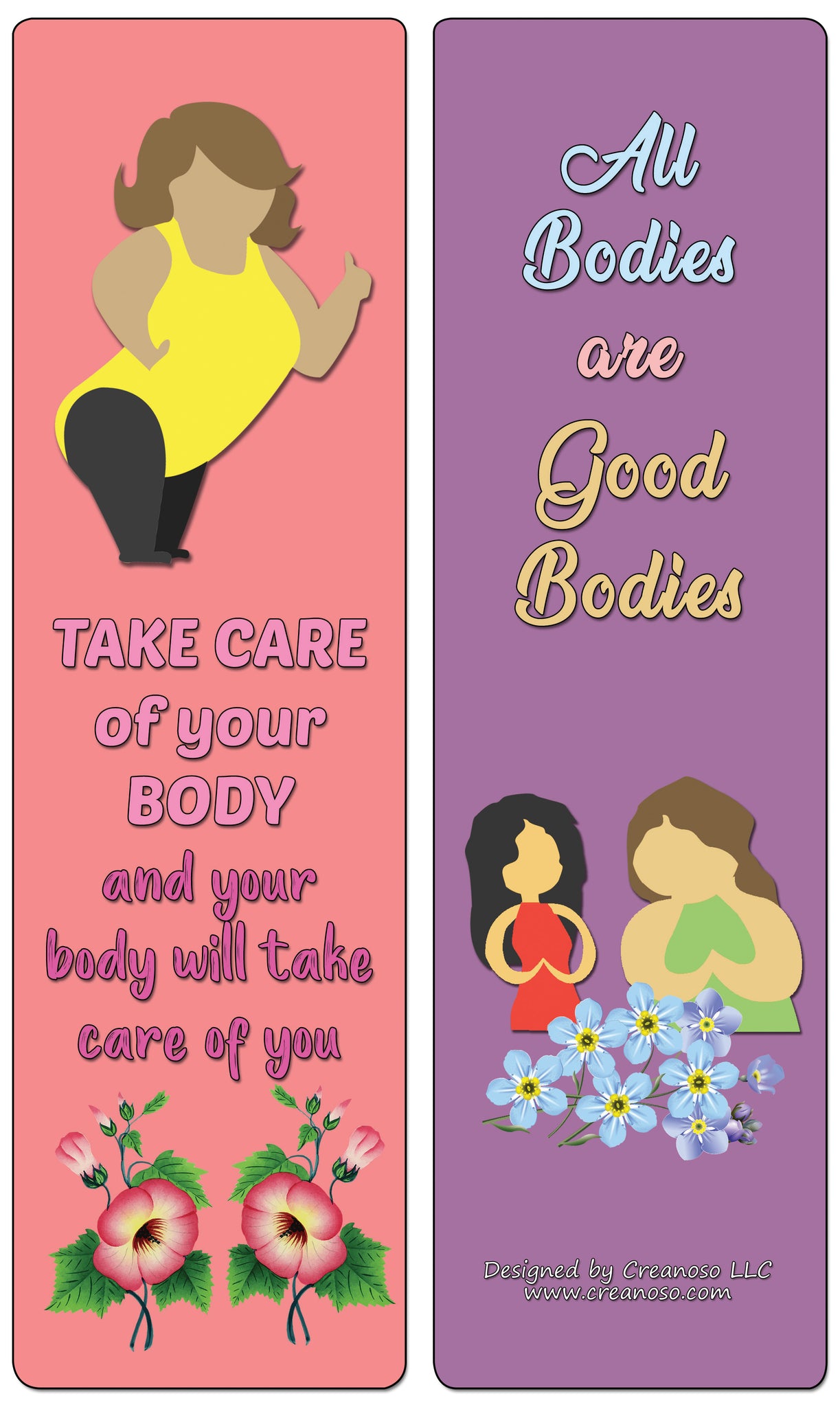 Creanoso Body Positivity for Women Bookmarks - Premium Quality Gift St
