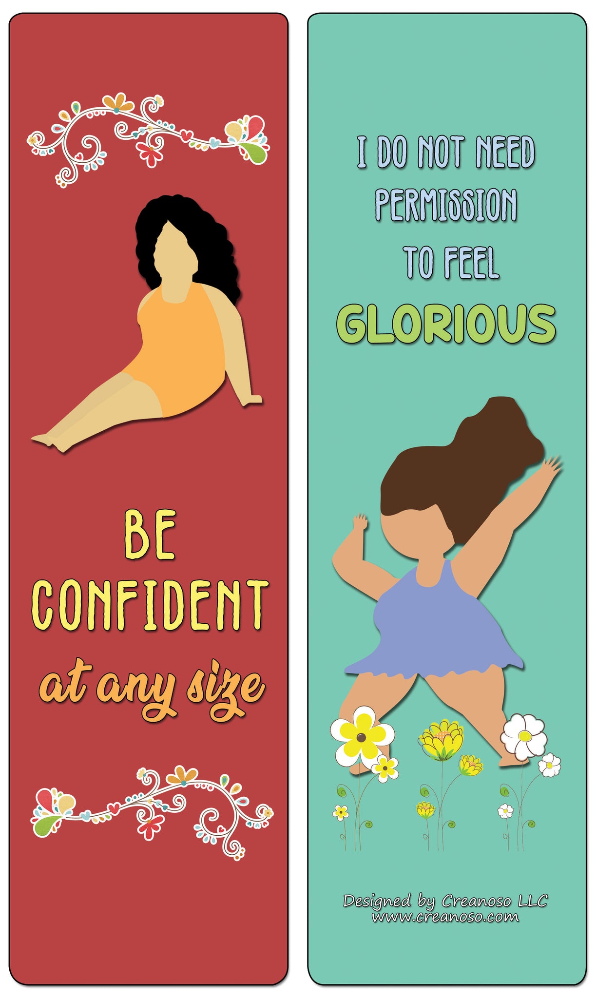 Creanoso Body Positivity for Women Bookmarks - Premium Quality Gift St