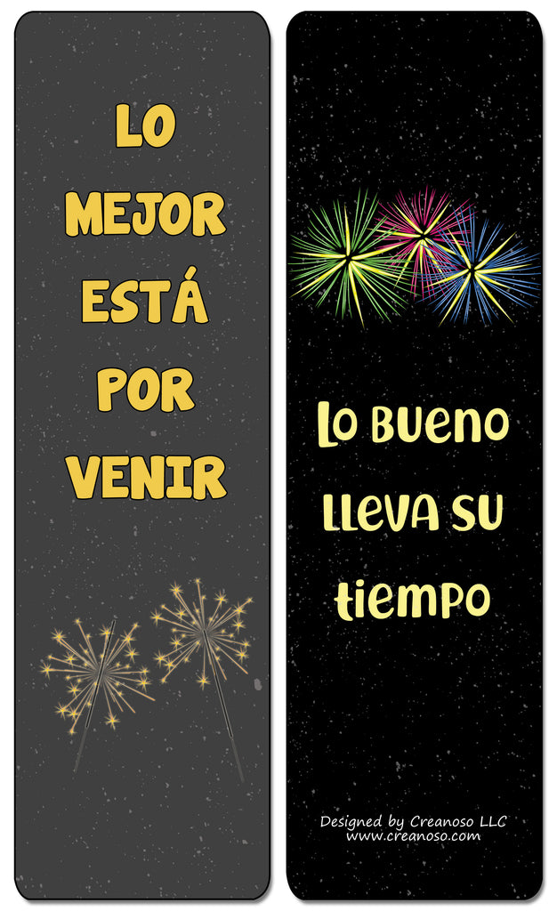 Creanoso Spanish Motivational Quotes Bookmarks - Premium Gift Set and