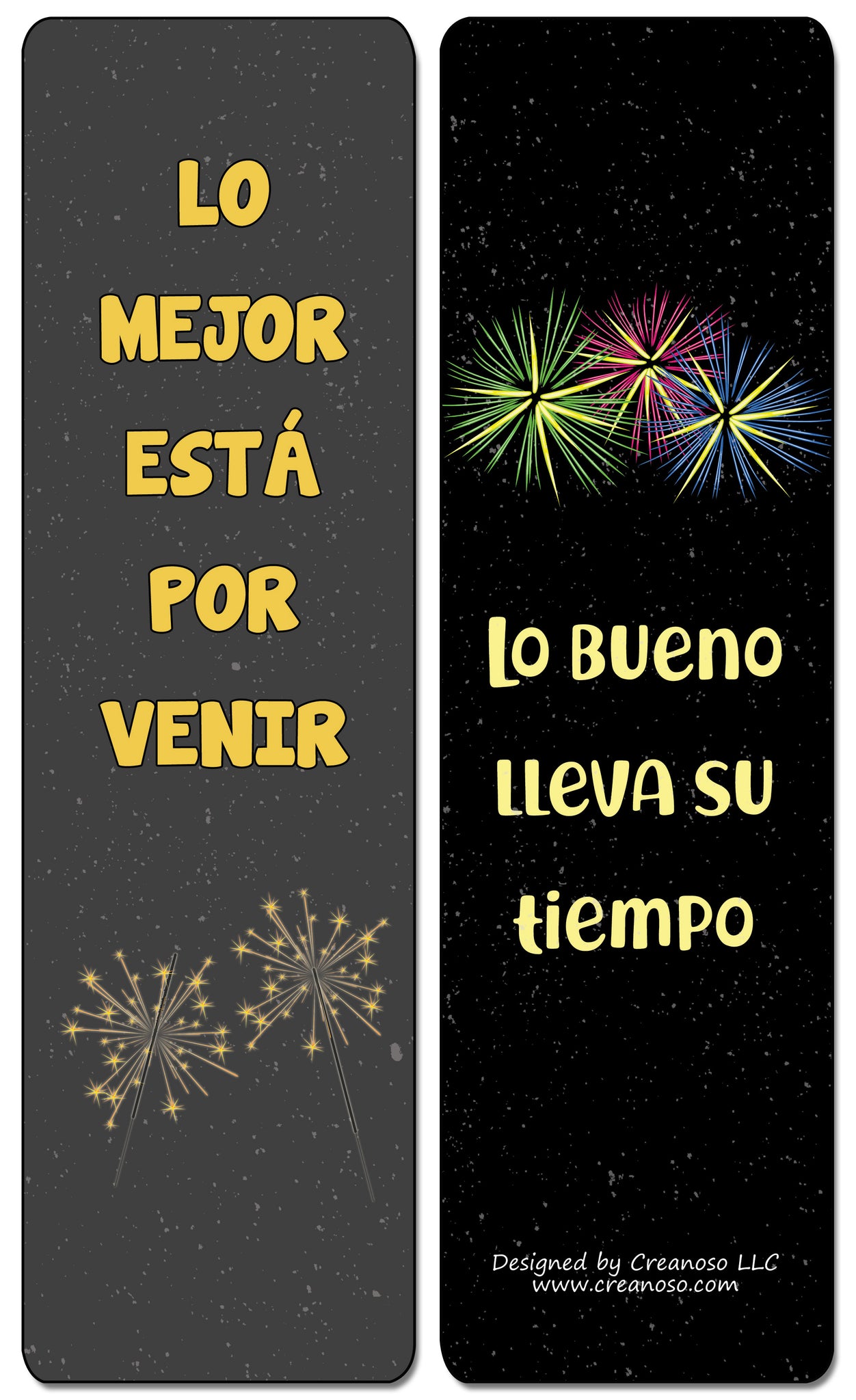 Creanoso Spanish Motivational Quotes Bookmarks - Premium Gift Set and