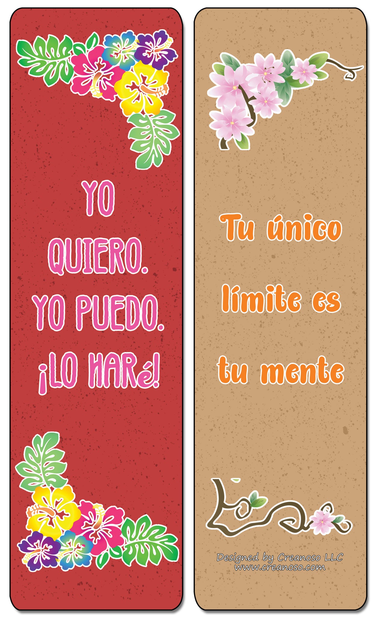 Creanoso Spanish Motivational Quotes Bookmarks - Premium Gift Set and