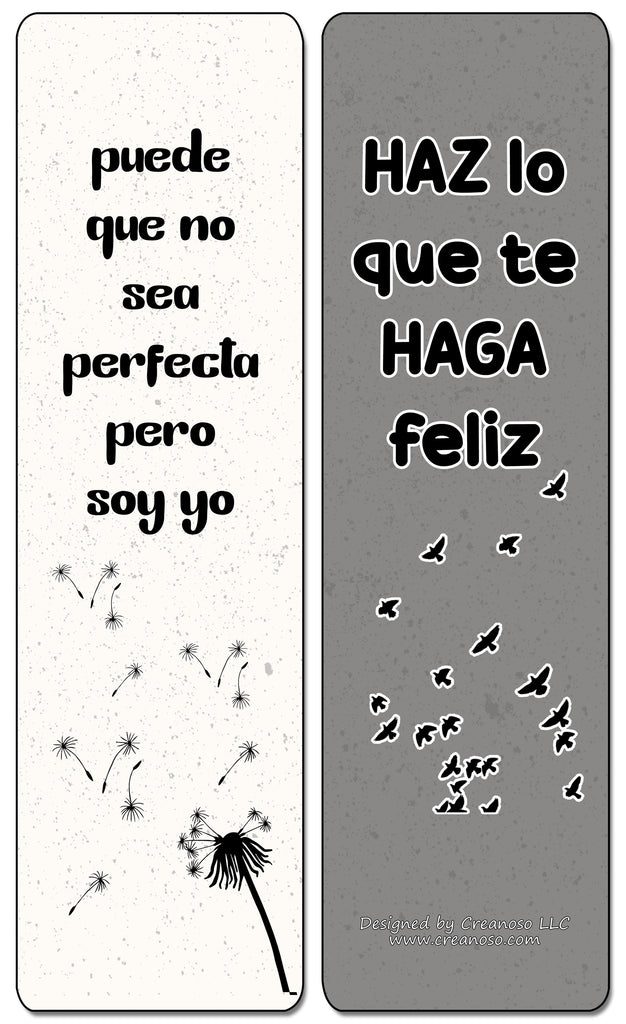 Creanoso Spanish Motivational Quotes Bookmarks - Premium Gift Set and