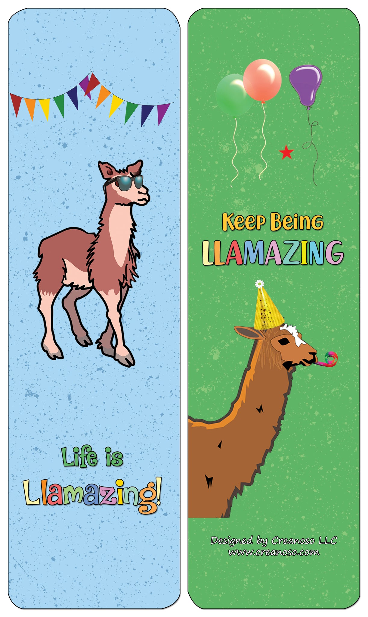 Creanoso Llama Bookmarks (30-Pack) - Assorted Designs for Children - C