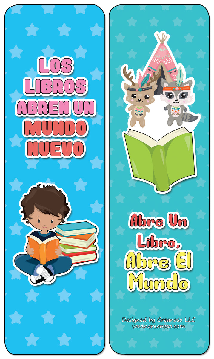 Creanoso Spanish Cute Bookmarks for Books - Inspiring Spanish Book Say