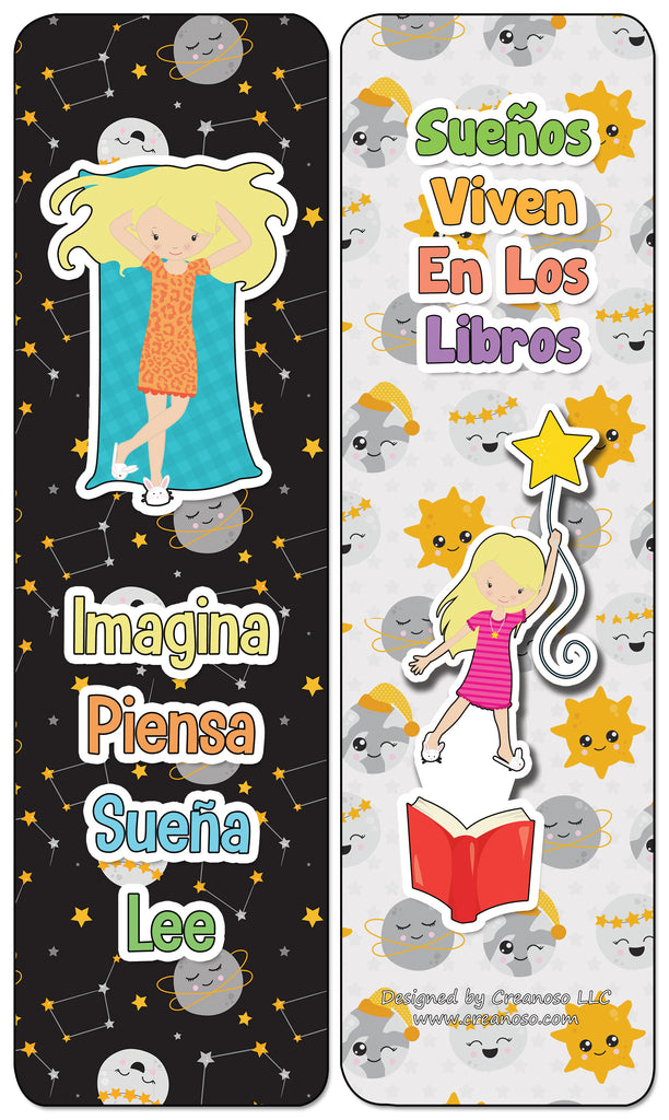 Creanoso Spanish Cute Bookmarks for Books - Inspiring Spanish Book Say