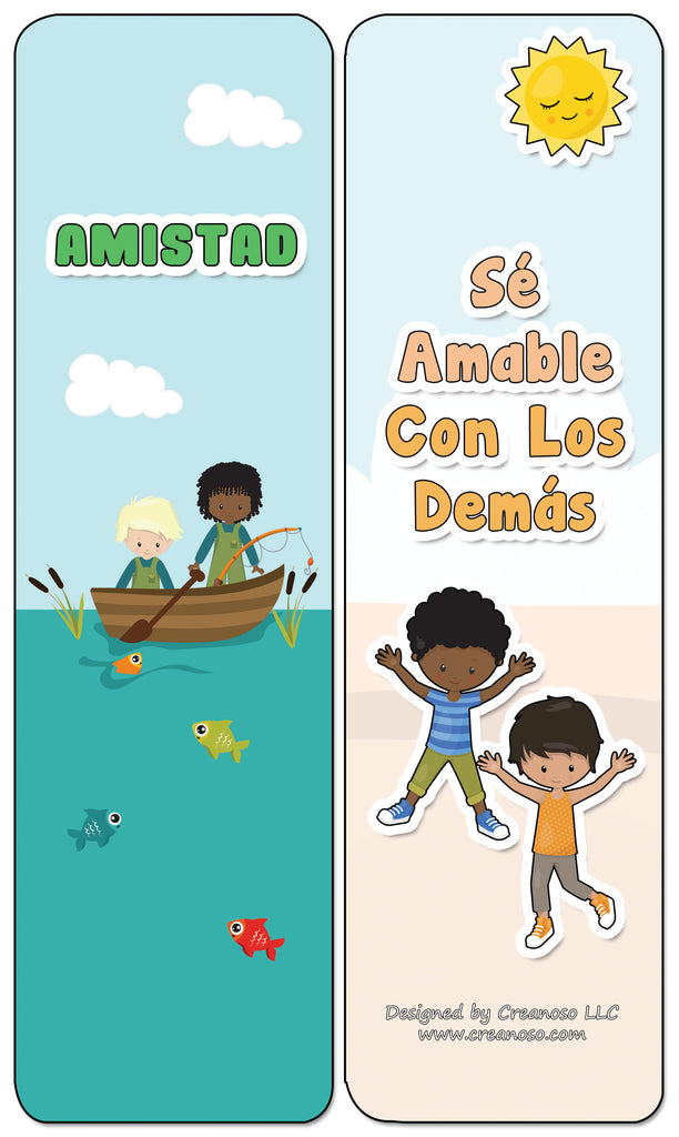 Creanoso Spanish Cute Bookmarks for Books - Inspiring Spanish Book Say