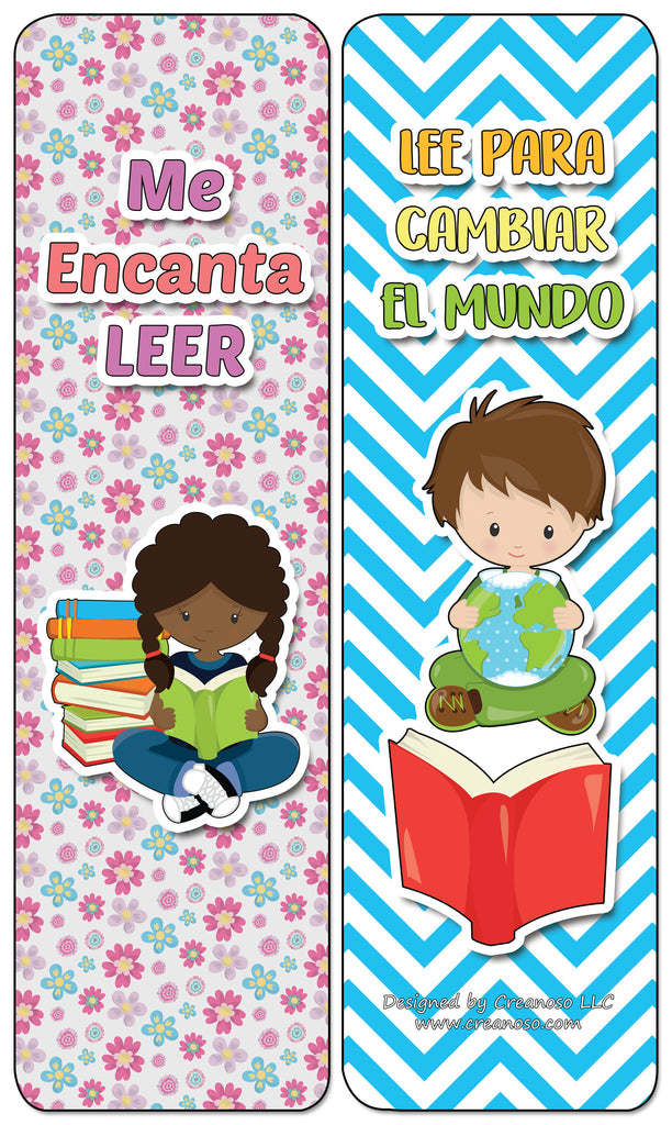 Creanoso Spanish Cute Bookmarks for Books - Inspiring Spanish Book Say
